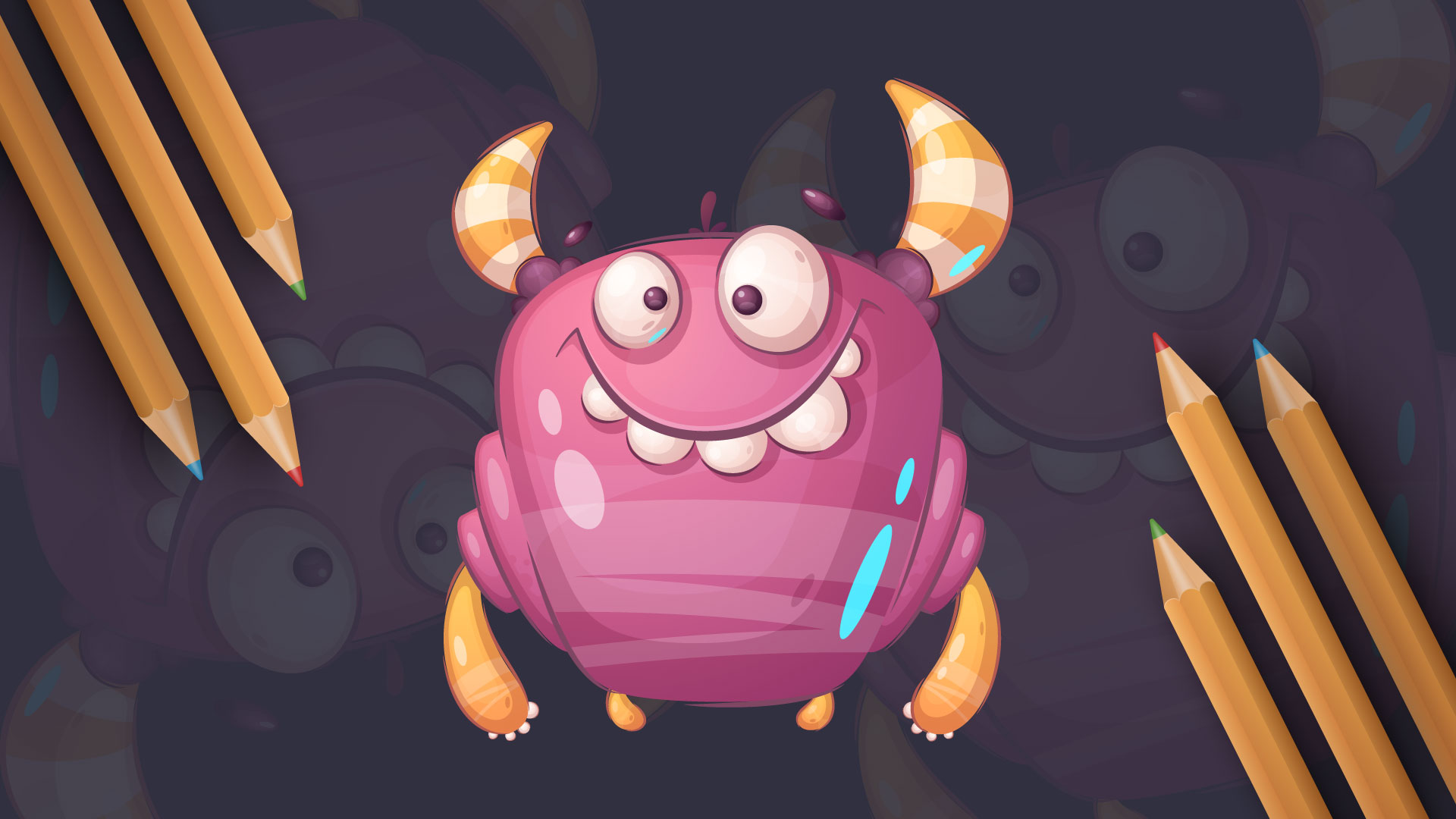 How to Draw a Happy Monster - ToonTutorial