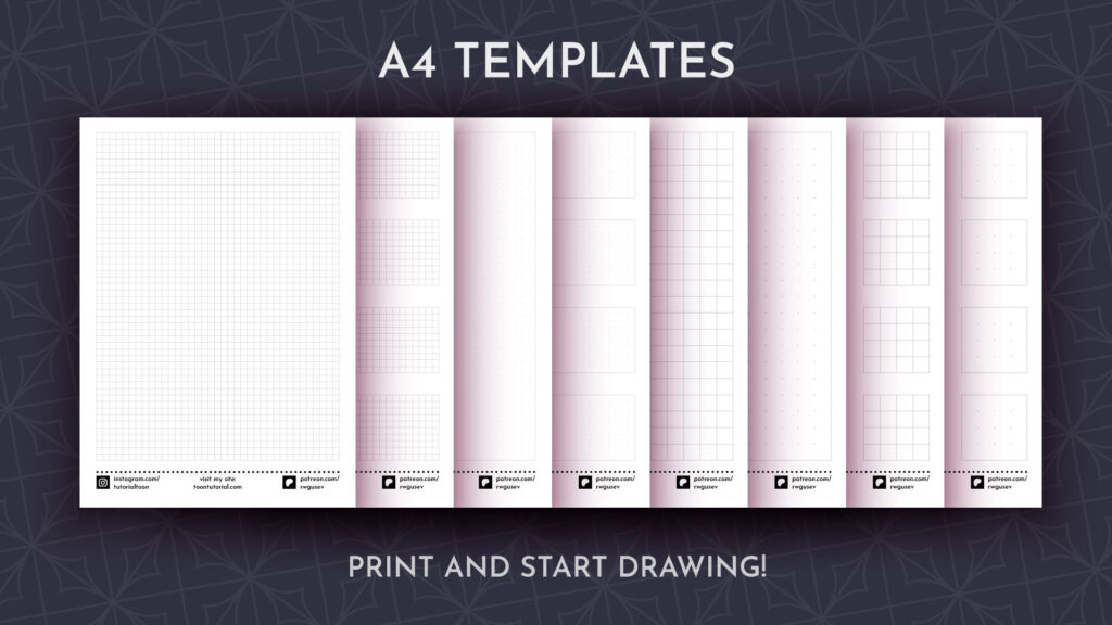 Practice Sheets Template - ToonTutorial